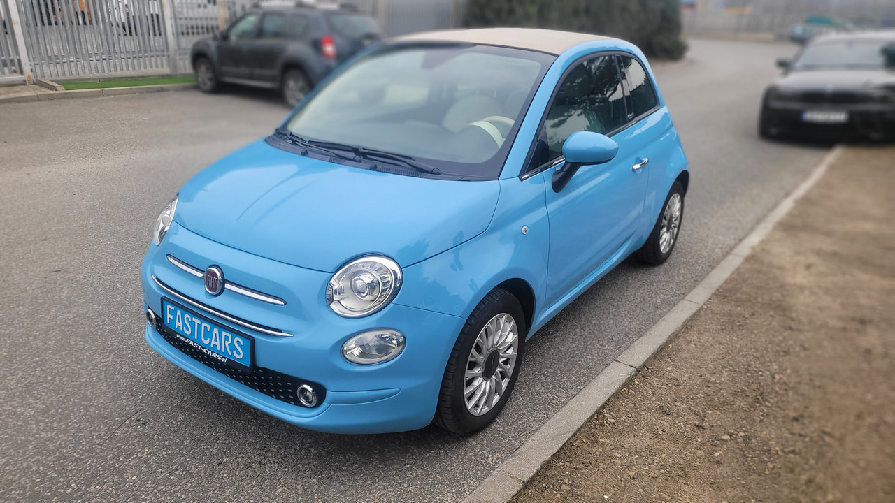 Fiat 500 cabrio baby blue - FastCars Auta na raty