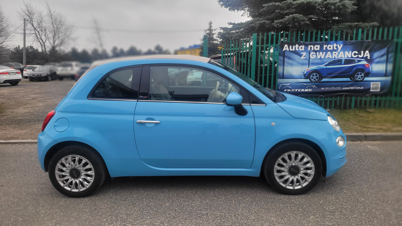 Fiat 500 cabrio baby blue - FastCars Auta na raty